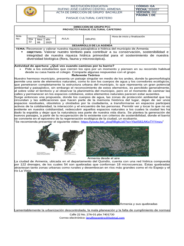 2025 PCC- Dir. Gpo. Sec y Media | PDF | Paisaje | Agua