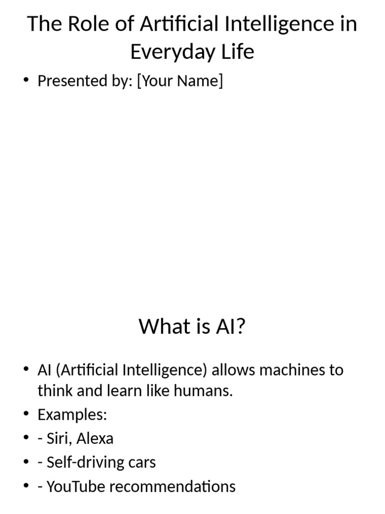Impact of AI on Daily Life | PDF