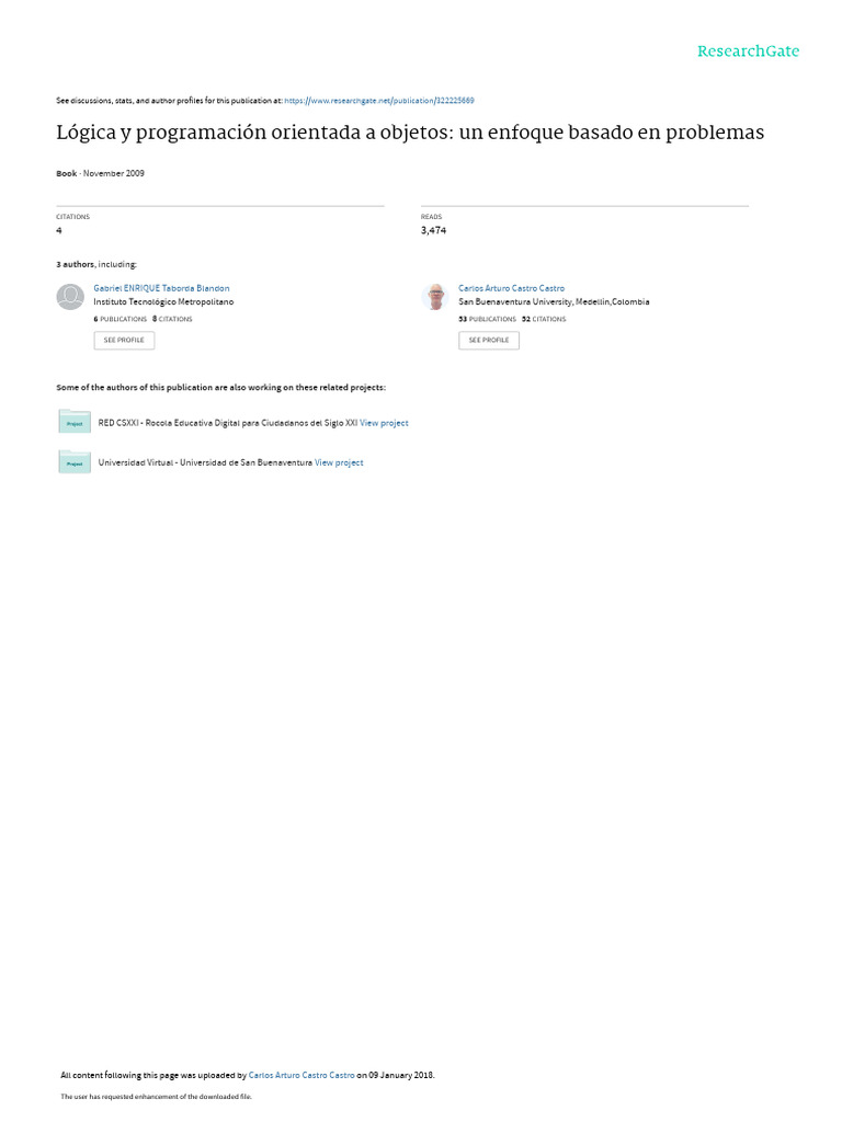 Logica de Programacion Orientada | PDF | Objeto (informática) | Aprendizaje