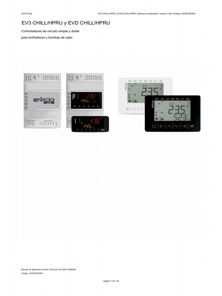 Manual de Aplicación EV3 CHILL/HPRU | PDF | Conector eléctrico | Fuente ...