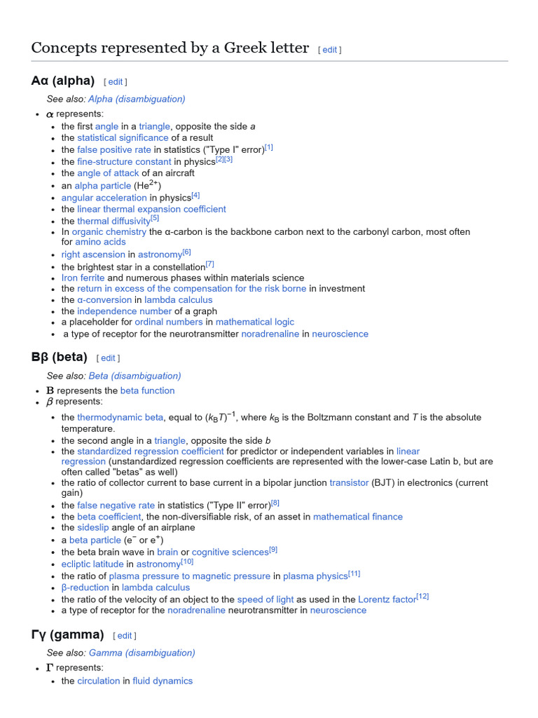 Greek Letters Used in Mathematics, Science, and Engineering - Wikipedia ...