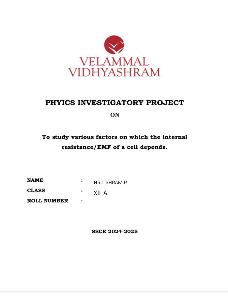 Physics Project | PDF