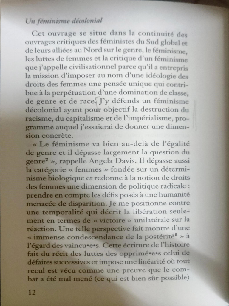Féminisme décolonial : luttes et héritages | PDF | Études des genres ...