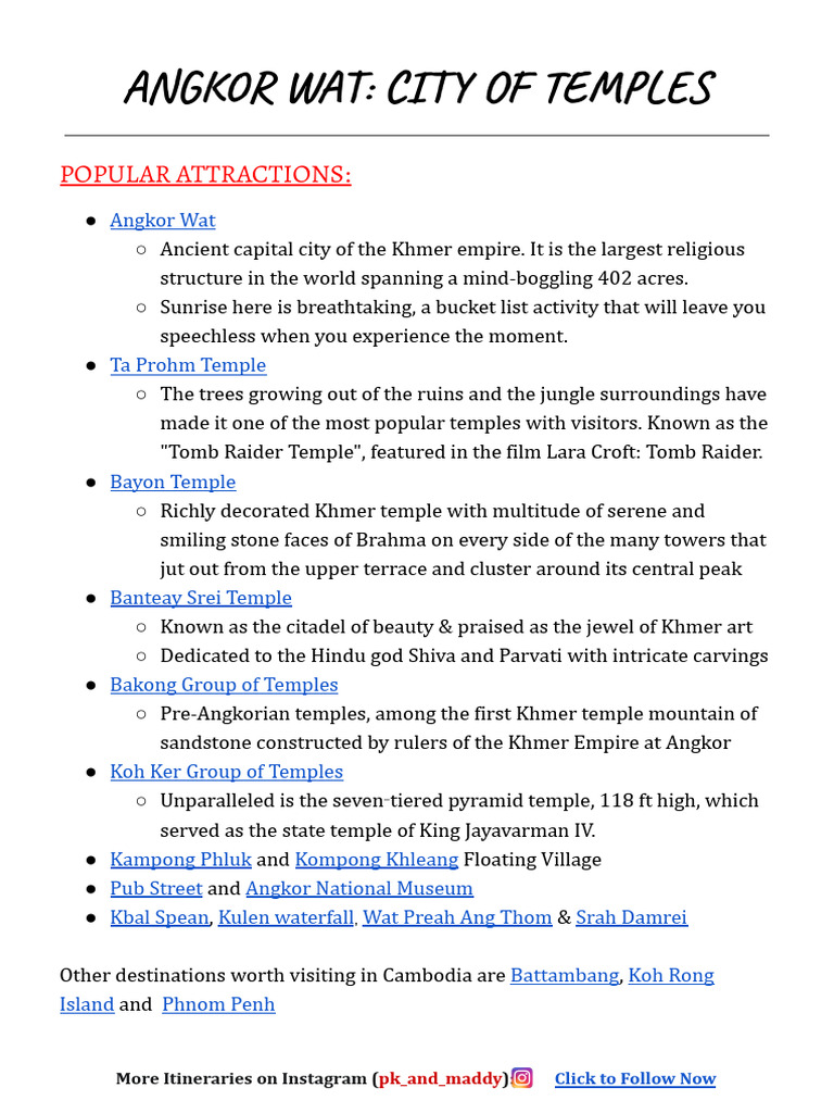 Angkor Wat: City of Temples | PDF | Angkor | Angkor Wat