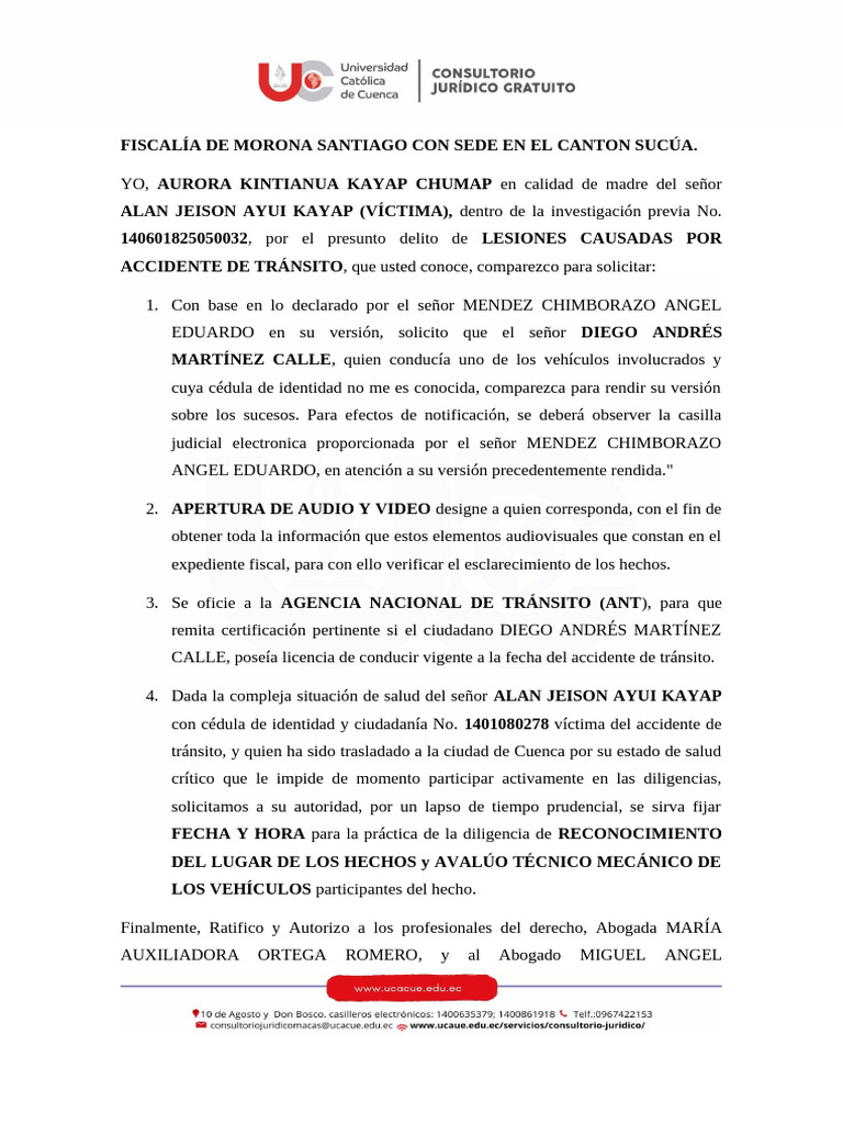 Peticion de Diligencias Alan | PDF