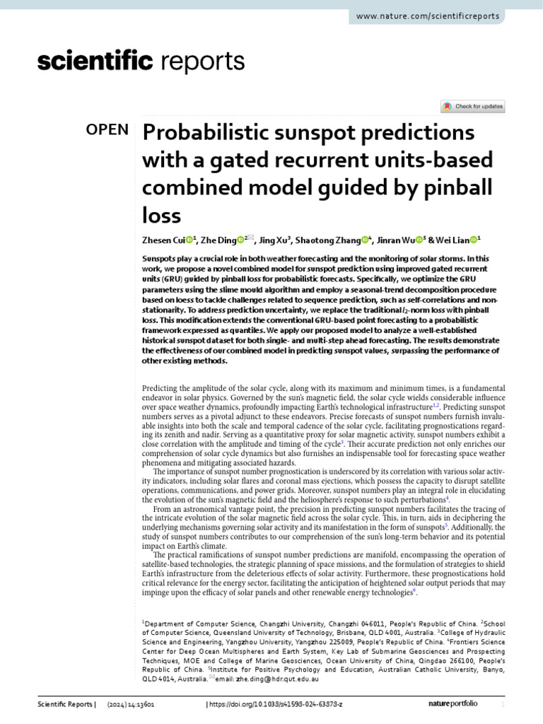 2024-ML - (R) Probabilistic Sunspot Predictions With A Gated Recurrent Units-Based Combined ...
