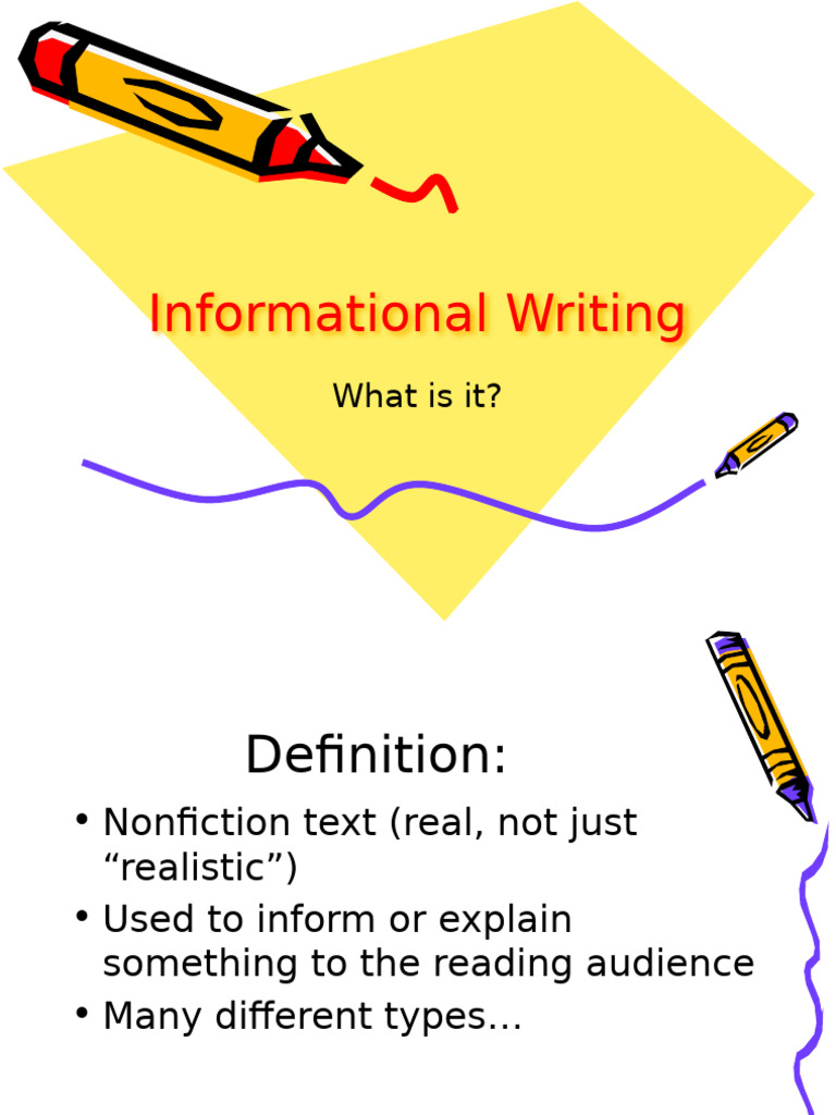 Informational - Writing | PDF | Human Communication
