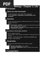 Class_10_Biology_Chapter_1_Life_Processes_Notes (1) | PDF