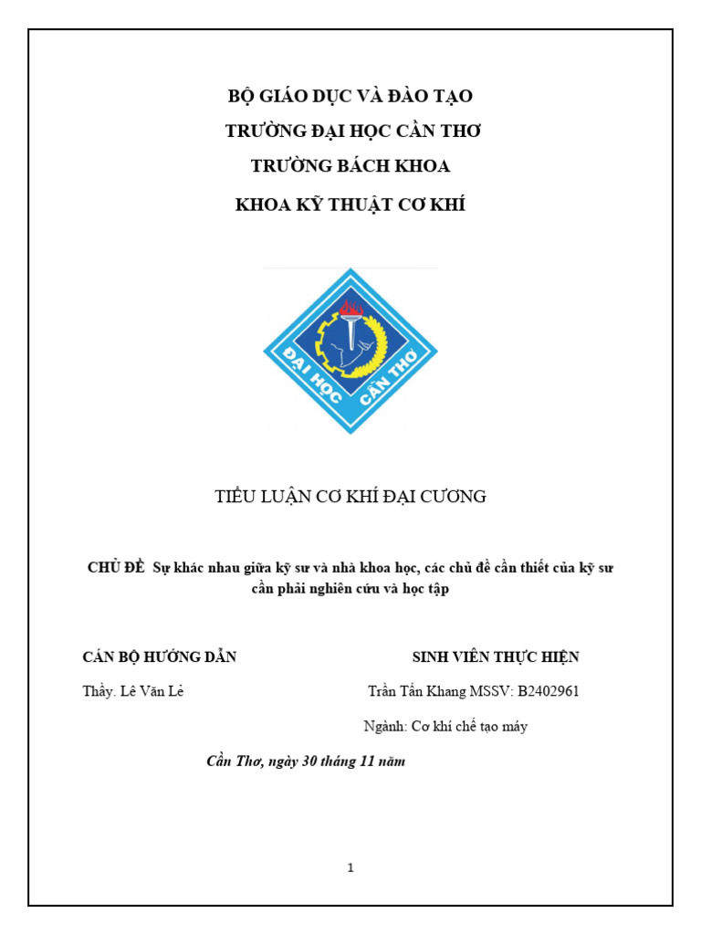 Tiểu Luận K50 ctu | PDF