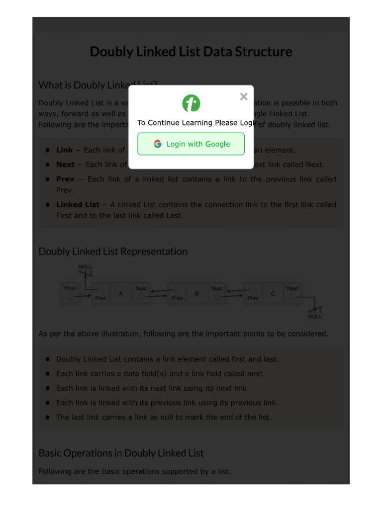 Doubly Linked List | PDF