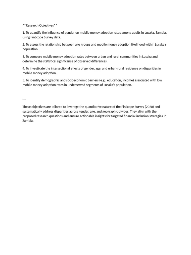 Research Objectives 01 | PDF