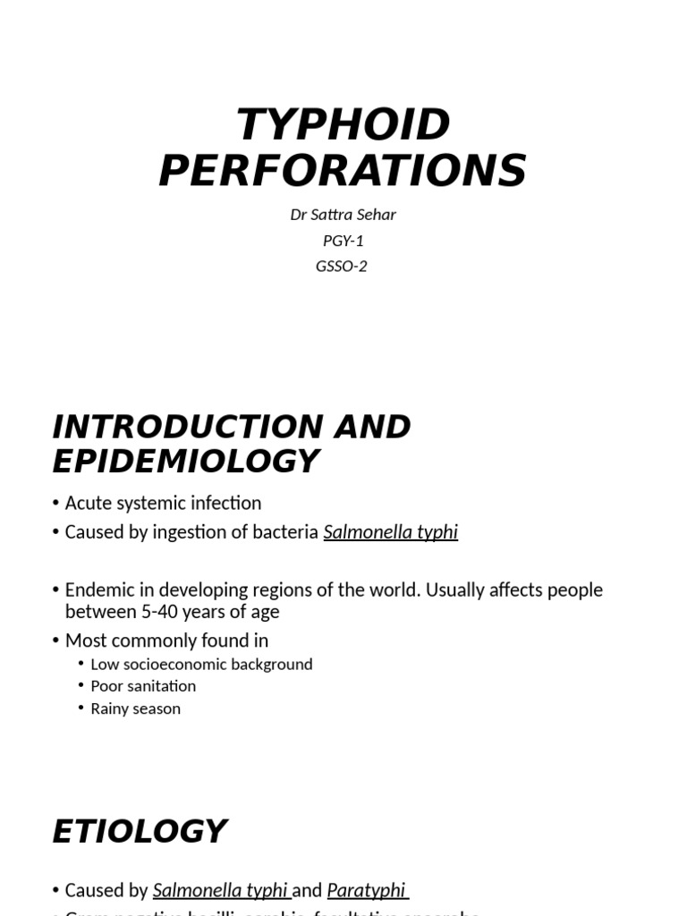 Typhoid Perforation | PDF | Salmonella | Macrophage