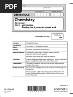 A Level Chemistry Core Practical 9 Ka For A Weak Acid REVISED | PDF | Ph | Titration