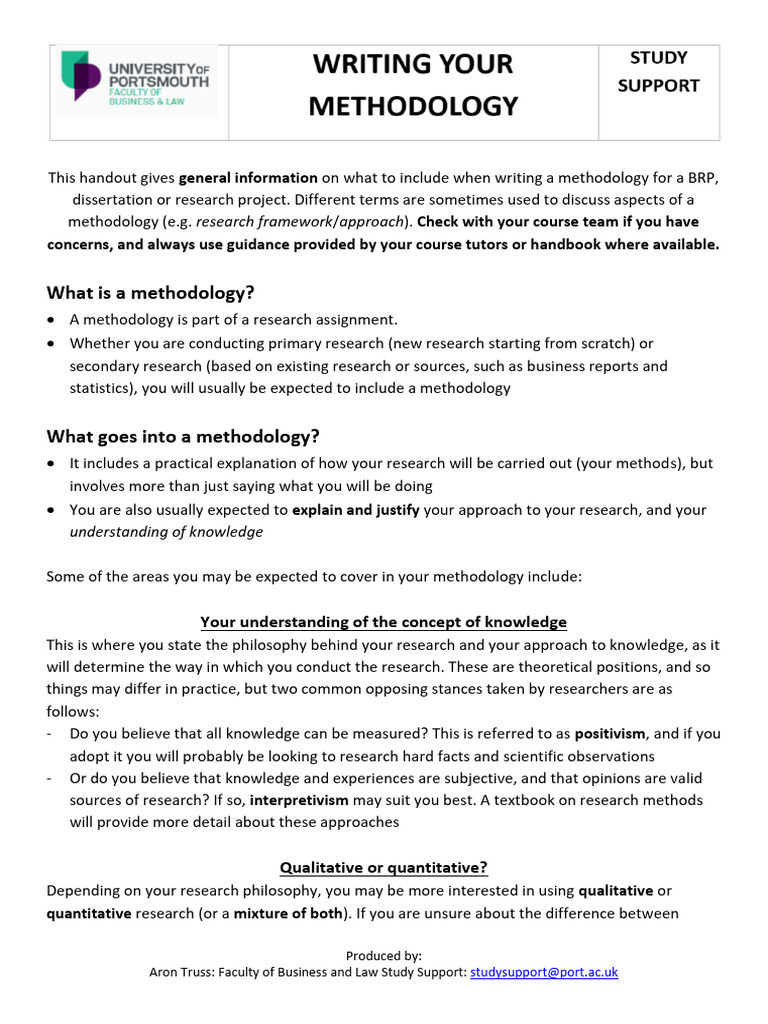 Writing a Research Methodology Guide | PDF | Methodology | Knowledge