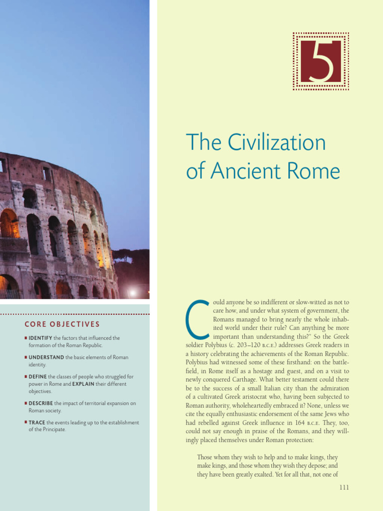 ENL3002 Week 11 Reading - The Civilization of Ancient Rome | PDF ...
