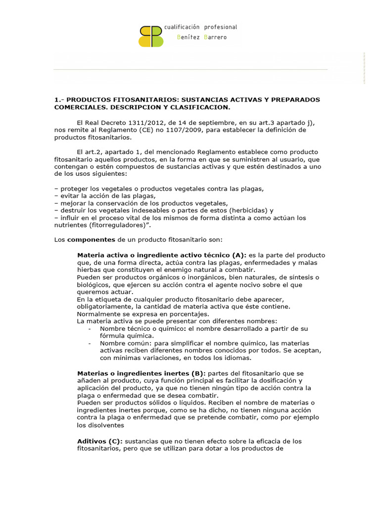 Tema 5. Producos Fitosanitarios | PDF | Pesticida | Herbicida