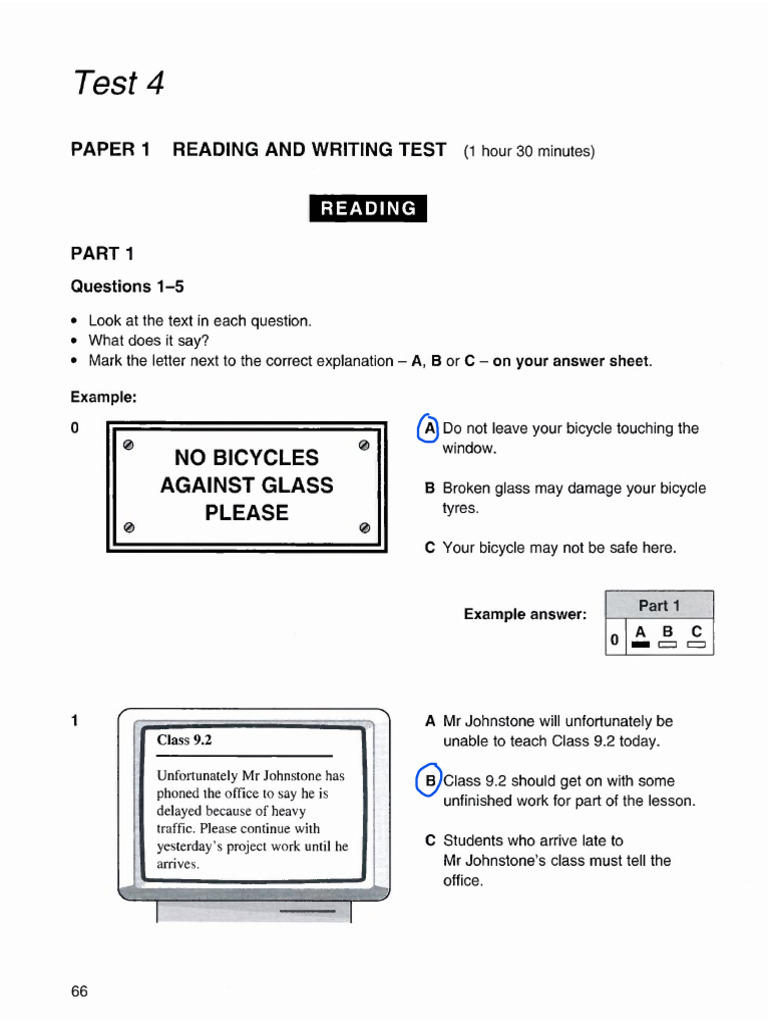Q1 - Test 4 - Doc Viet | PDF