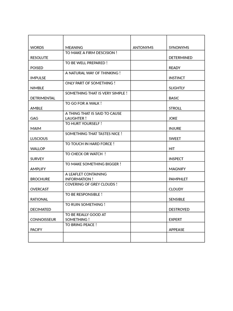 Tofunmi Word Vocabs Day 1 | PDF