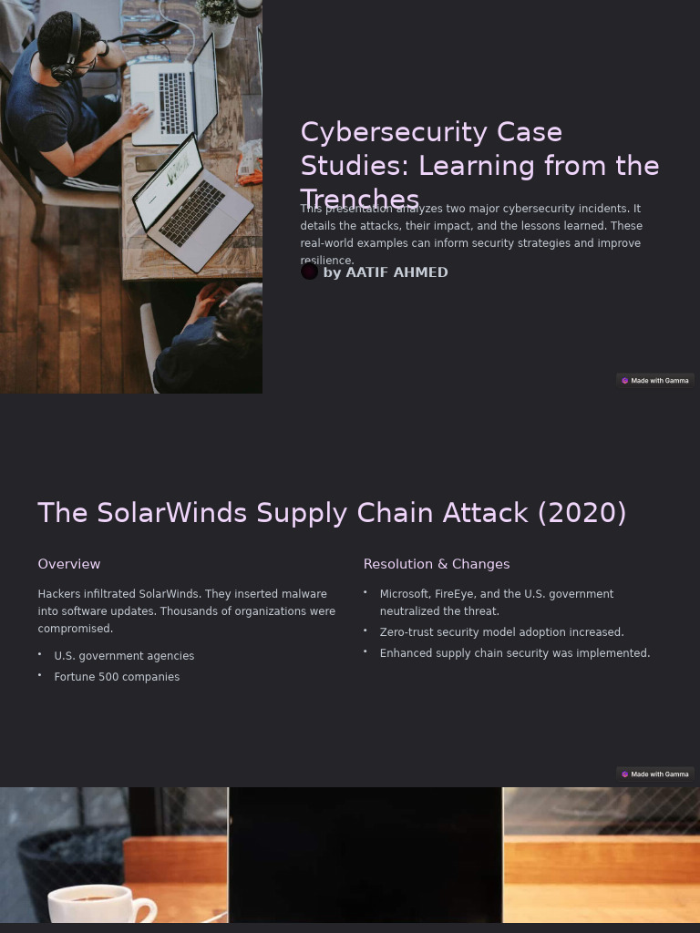 Cybersecurity Case Studies Insights | PDF | Security | Computer Security