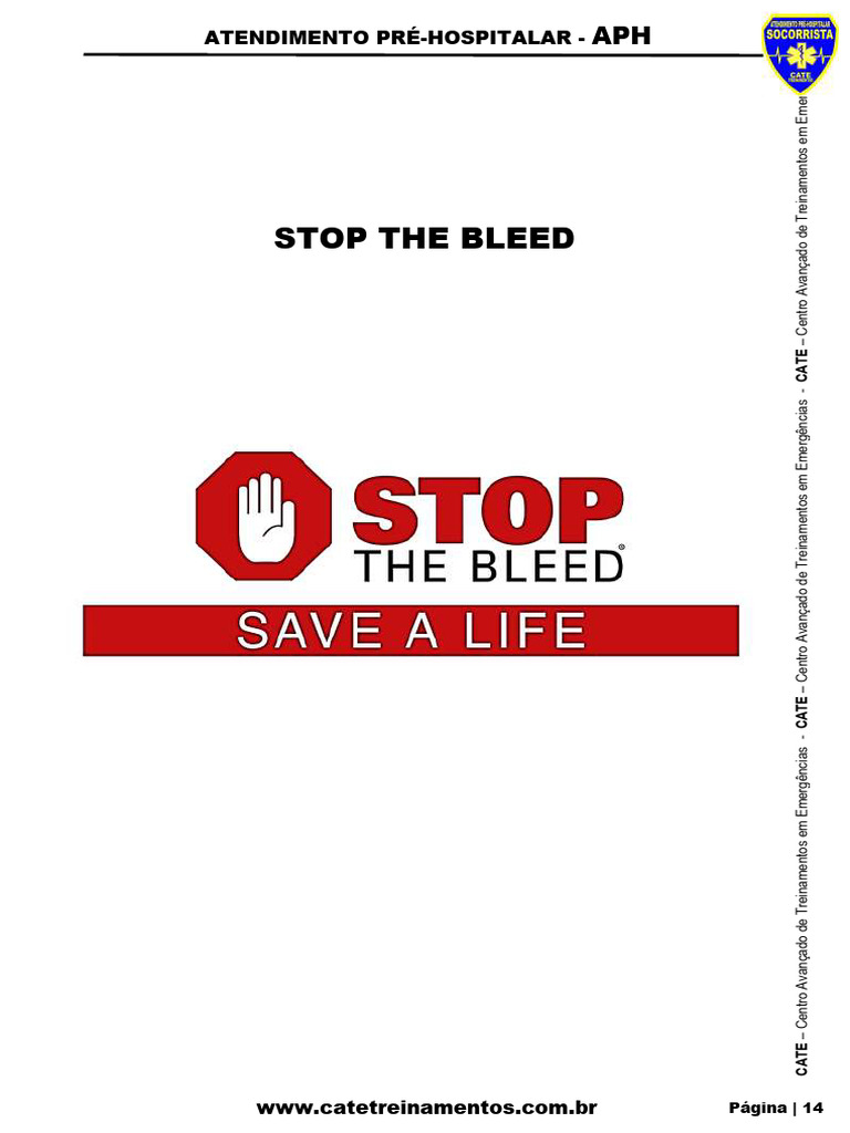 Stop the Bleed: Controle de Hemorragias | PDF | Coração | Emergências ...