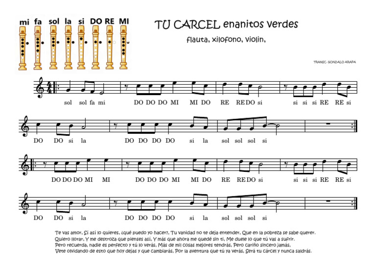 01 TU CARCEL Flauta y Otros | PDF