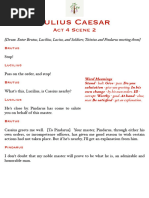 Julius Caesar Act 4, Scene 2 Translation | PDF