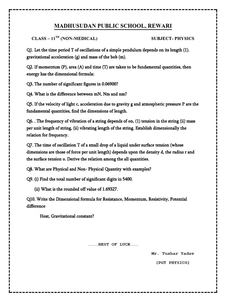 Madhusudan Public School | PDF