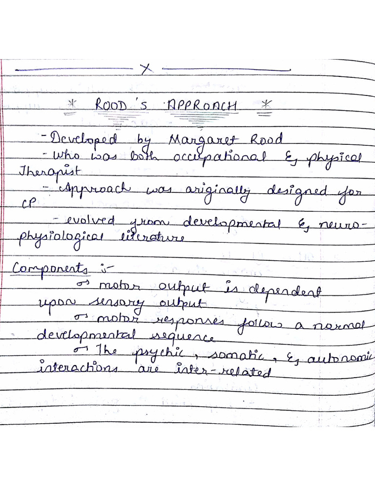 Rood's Approach in Bachelor of Physiotherapy | PDF
