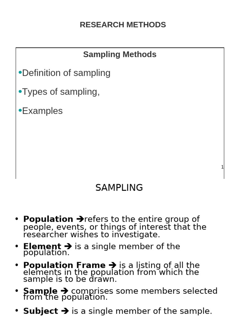 Sampling Methods Explained: Types & Examples | PDF | Sampling ...