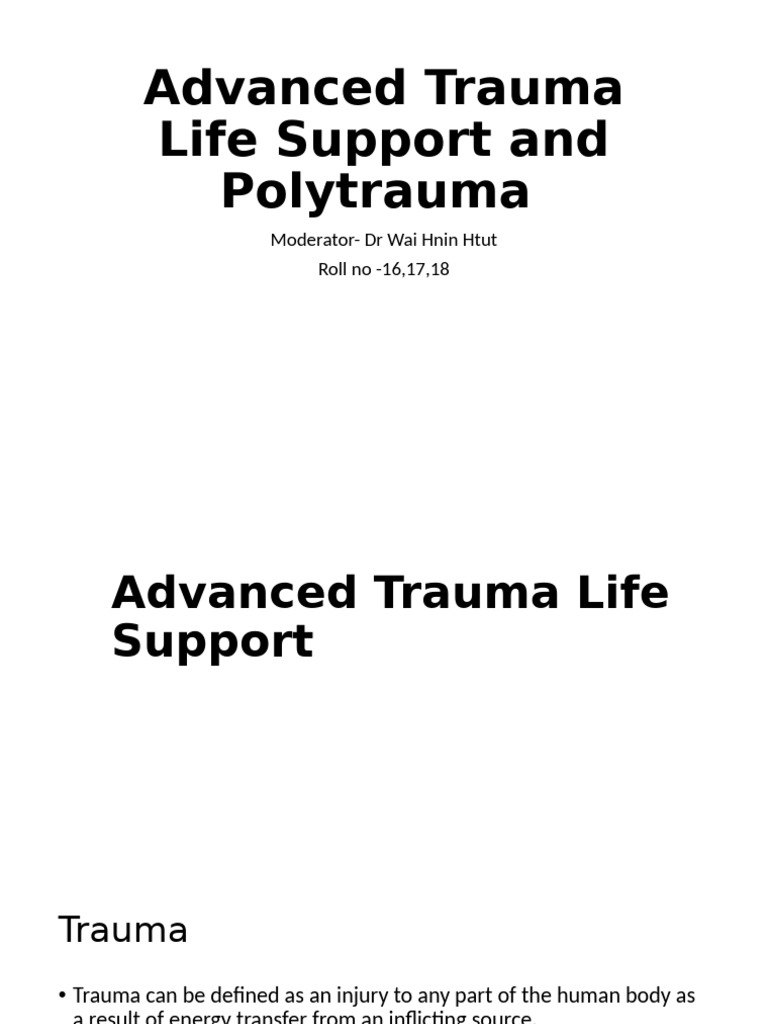 ATLS and Polytrauma | PDF | Bleeding | Intravenous Therapy