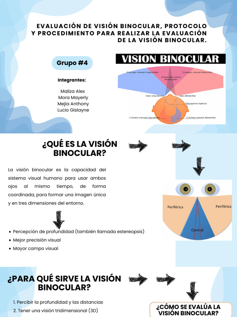 Evaluación de Visión Binocular: Protocolo y Pruebas | PDF | Percepción ...