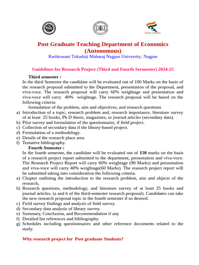 Research Project Guidelines for Semesters | PDF | Survey Methodology | Data