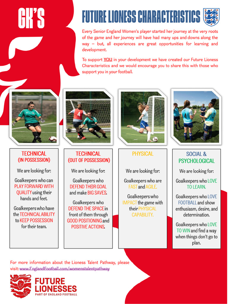 Future Lioness GK Characteristics Feb 2023 | PDF