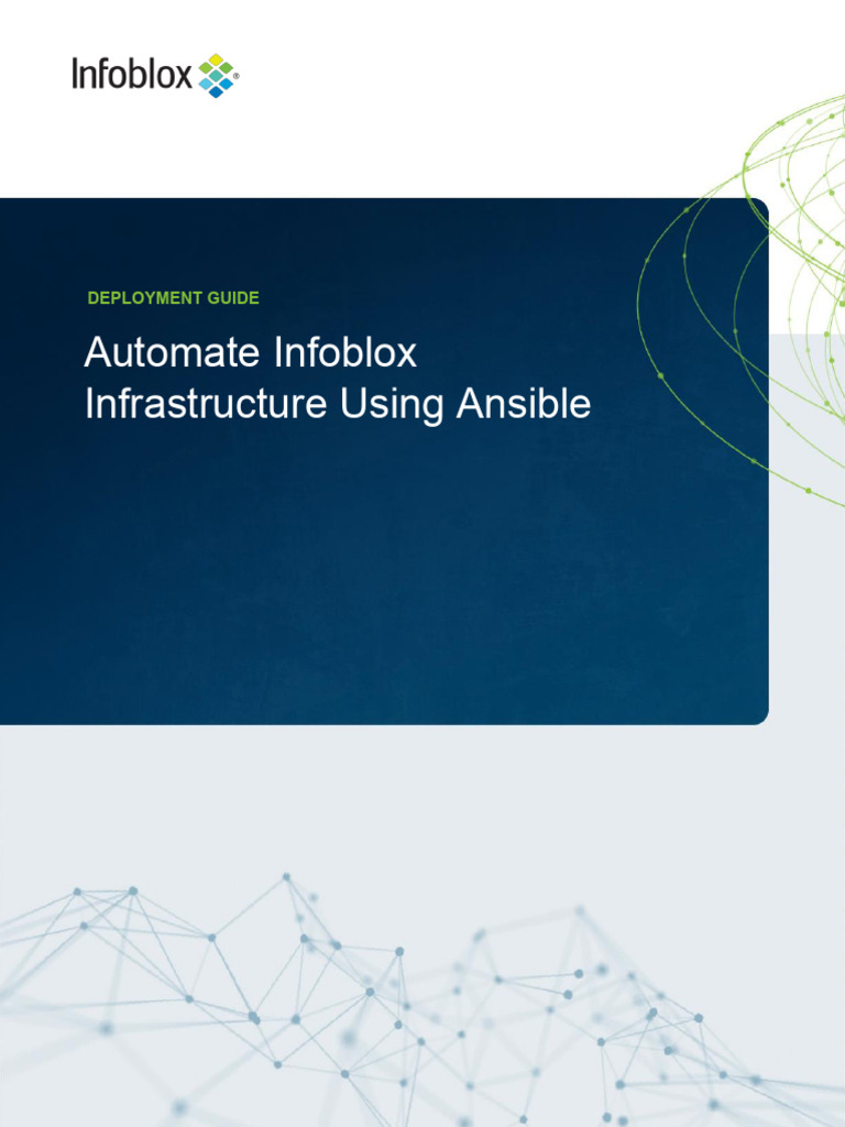 Infoblox Deployment Guide Automate Infoblox Infrastructure Using Ansible | PDF | Software ...