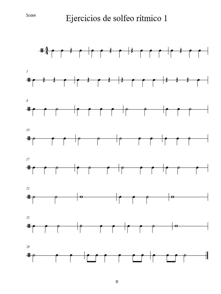 Solfeo rítmico 1 | PDF