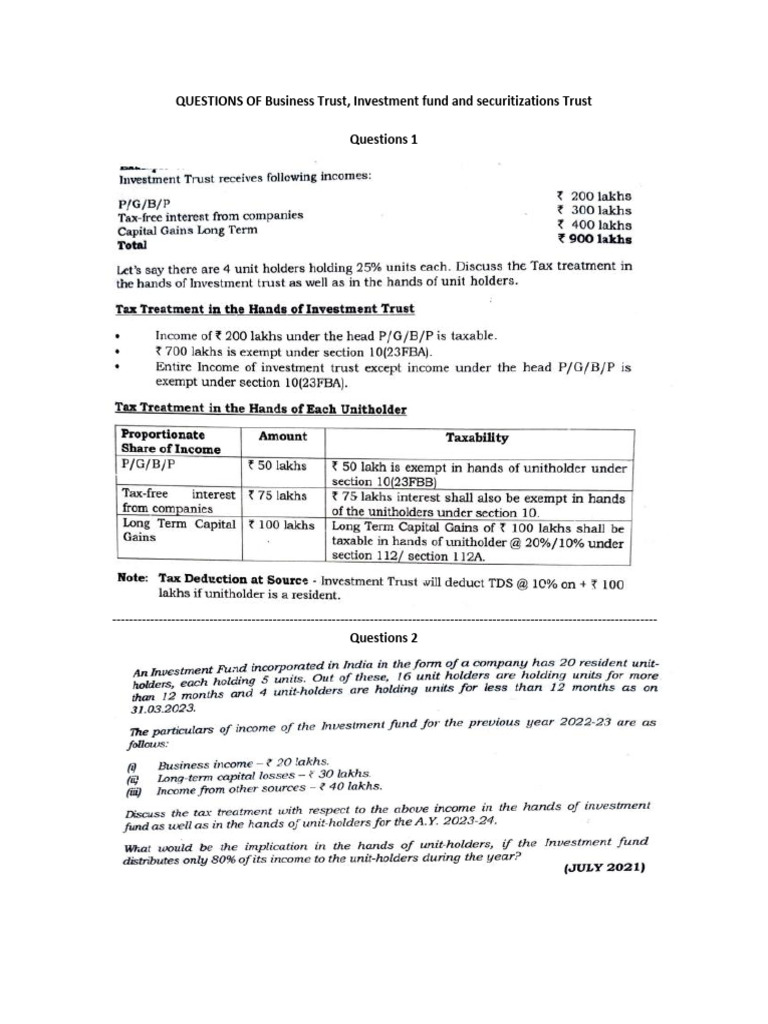 Questions of Business Trust | PDF