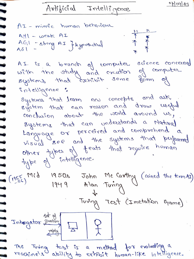 Artificial Intelligence Notes | PDF