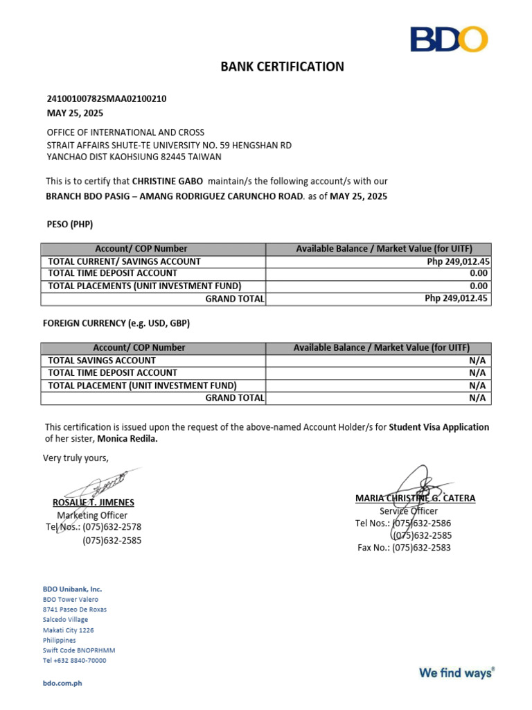 775071092-BDO-BANK-CERTIFICATE - PDF 20250614 004542 0000 | PDF