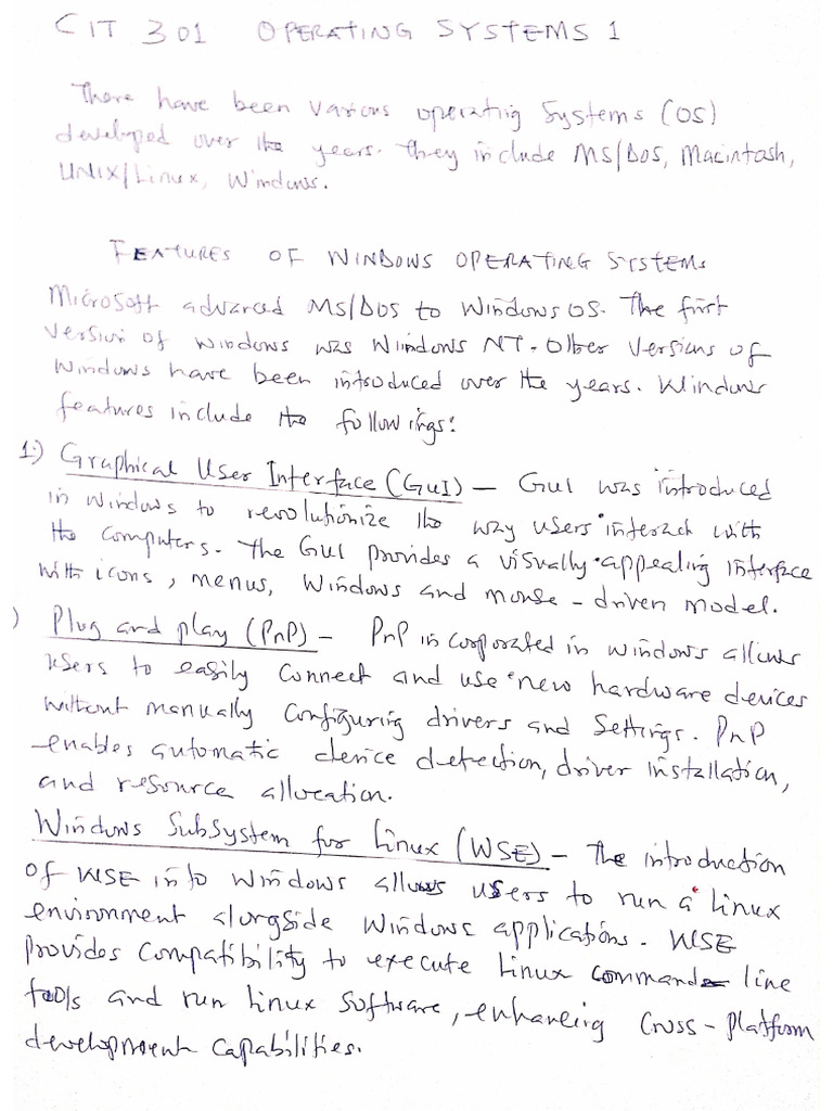 CIT 301 - Engr. Dr. Ezeh | PDF