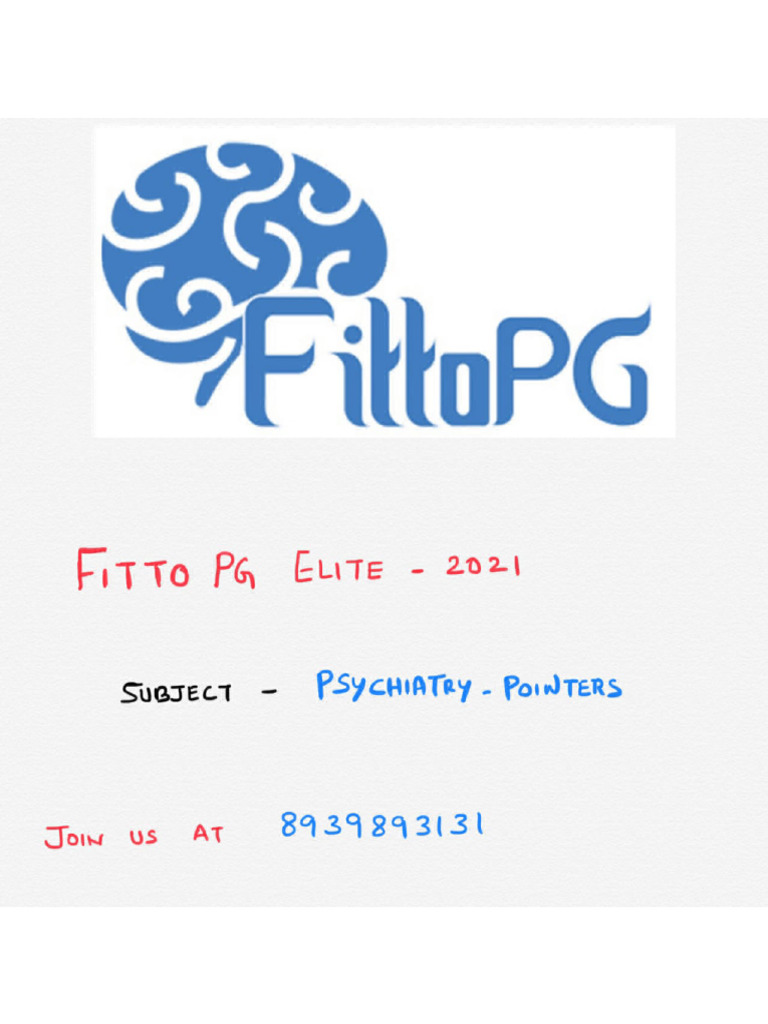 Psychiatry | PDF