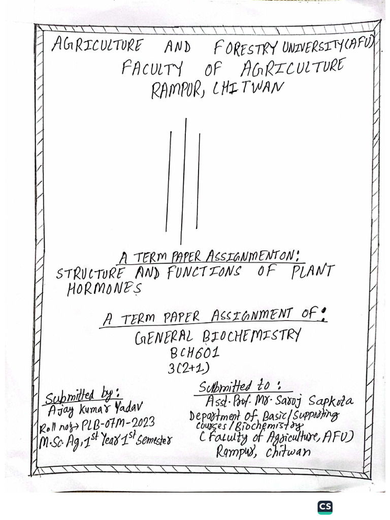 Biochemistry Assignment | PDF