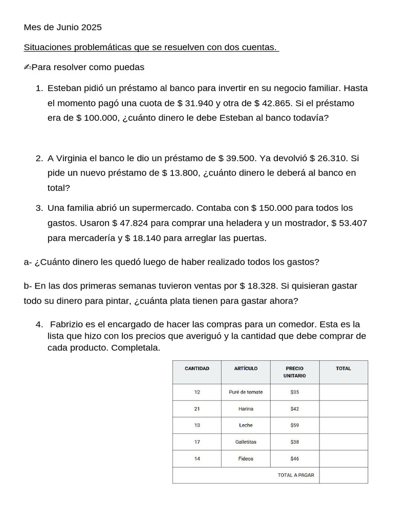 Problemas Con Dos Pasos | PDF