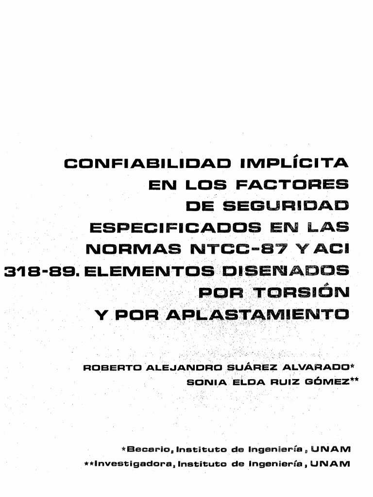 Confiabilidad Implicita en Los Factores de Seguridad Especificados en ...