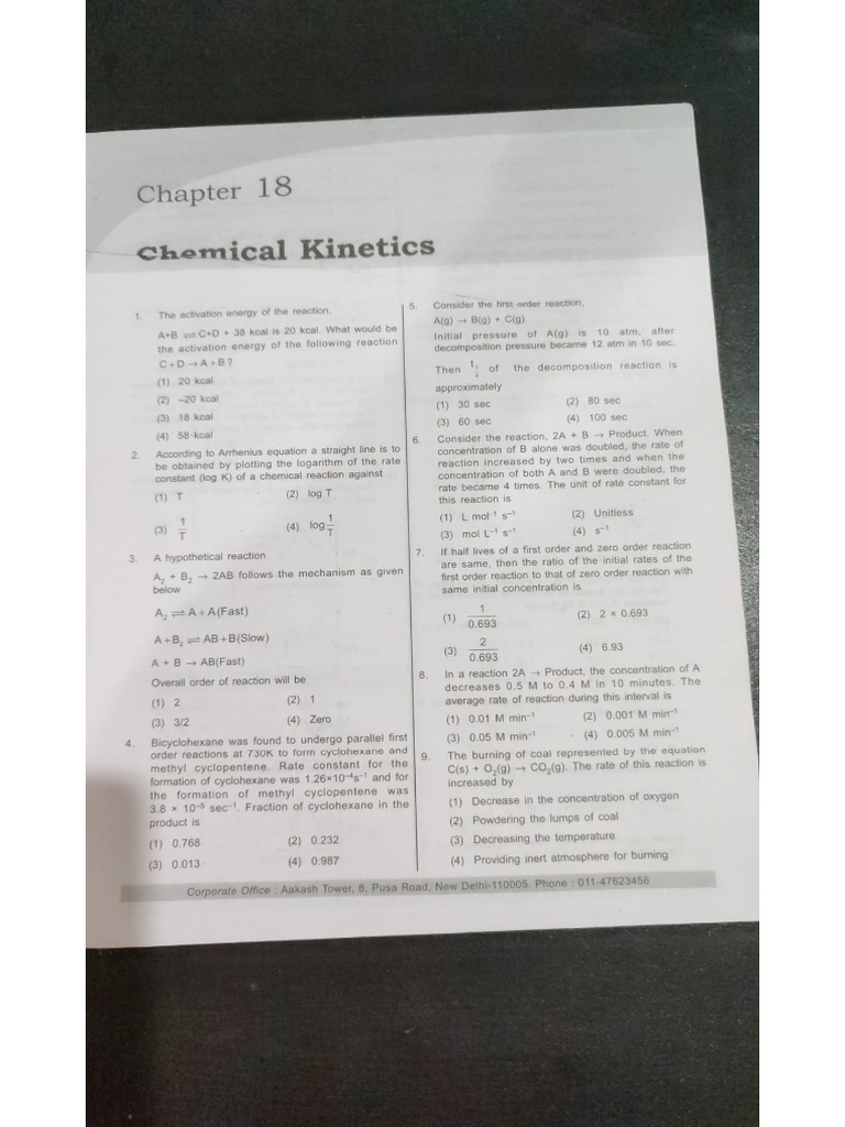 Chemical Kinetics Catalyst | PDF