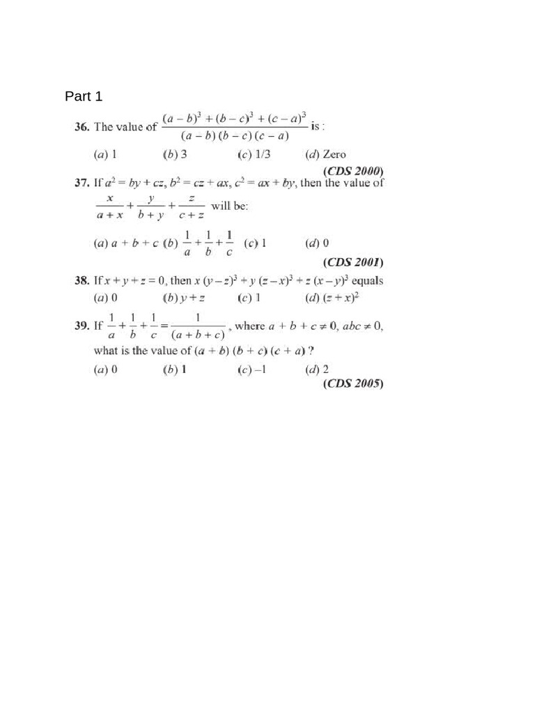 Math Revision Sheet 2 | PDF
