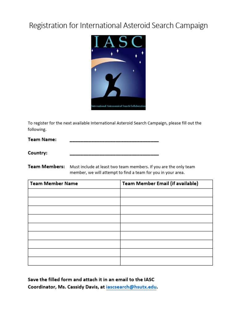I As C Registration Form | PDF