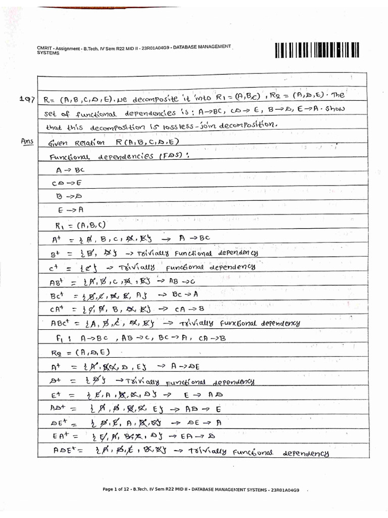 DBMS Assignment 2 | PDF