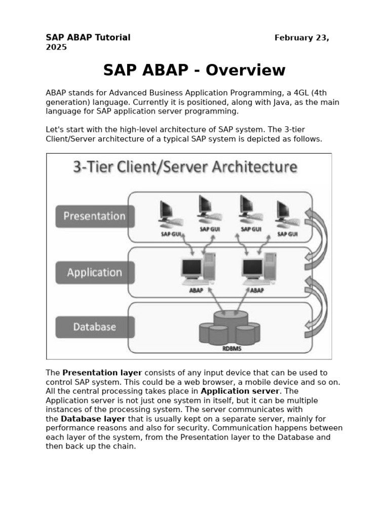 SAP ABAP | PDF | Variable (Computer Science) | Parameter (Computer Programming)