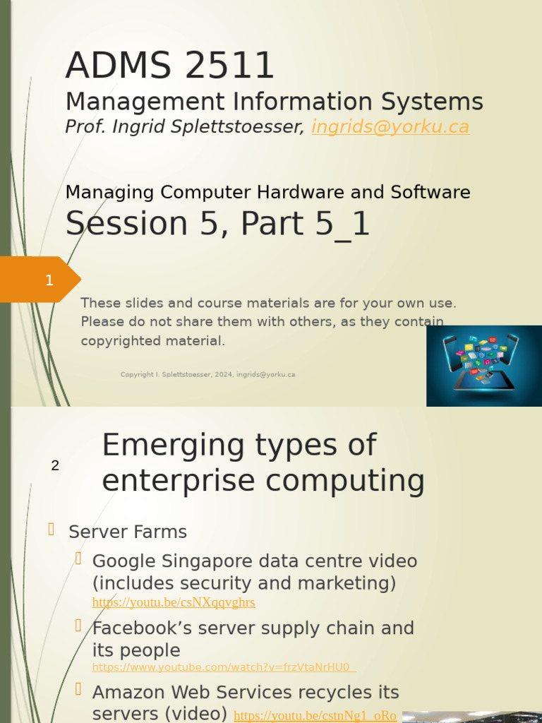 Session 5 PowerPoint Slides, Part 1, HDW | PDF | Computer Hardware | Computer Data Storage