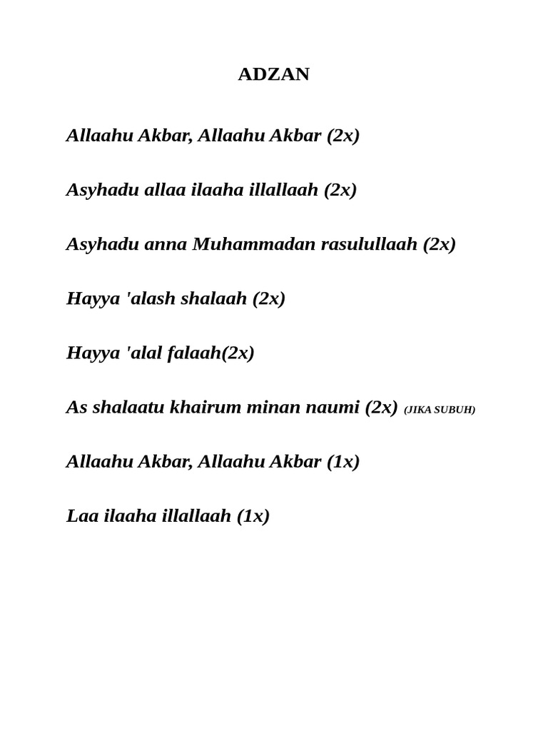 ADZAN | PDF
